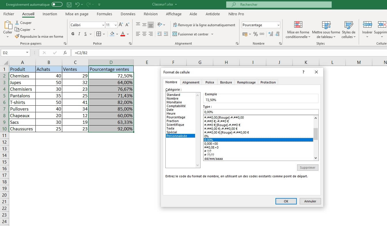Comment calculer un pourcentage dans Excel avec des formules - IONOS