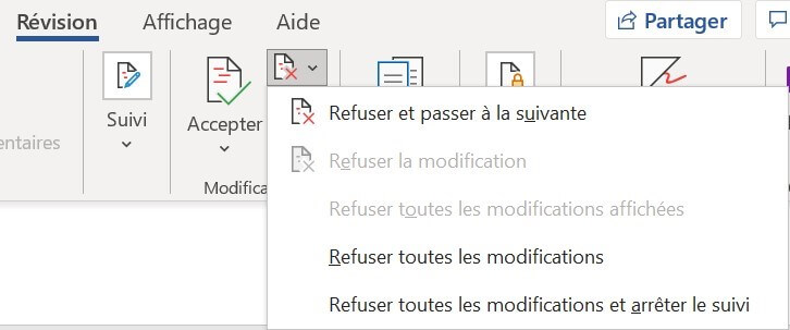 Suivi des modifications dans Word : accepter ou refuser les ...