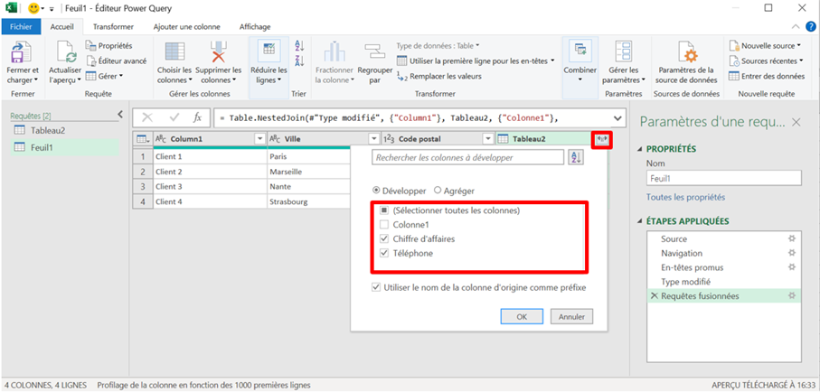 Fusionner des tableaux Excel : étape par étape - IONOS