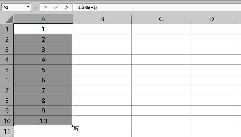 Numérotation automatique Excel - IONOS
